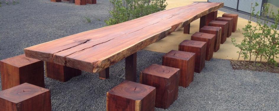 Robust Tropenholz Tisch - Van den Berg Hardhout